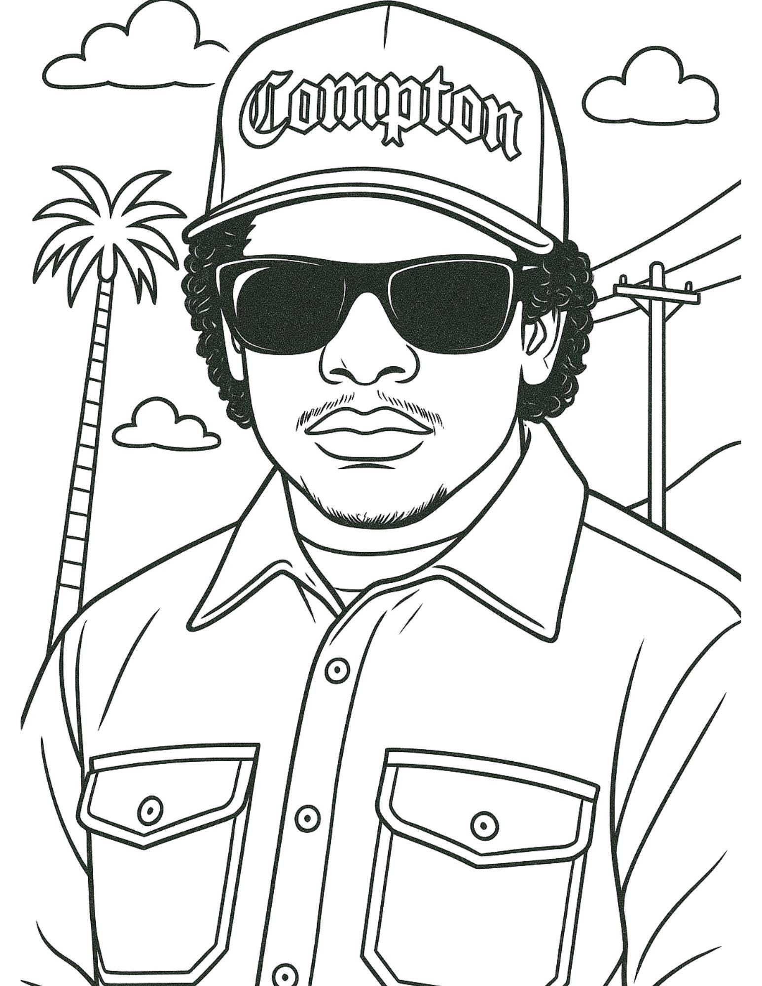 West Coast Hip Hop Coloring Book: Legends of the West (PDF Downloadable ...