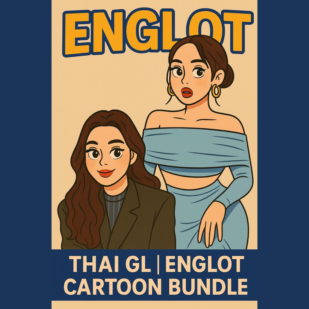 Thai GL Couple Cartoon Art: Englot Digital Image Bundle (digital ...