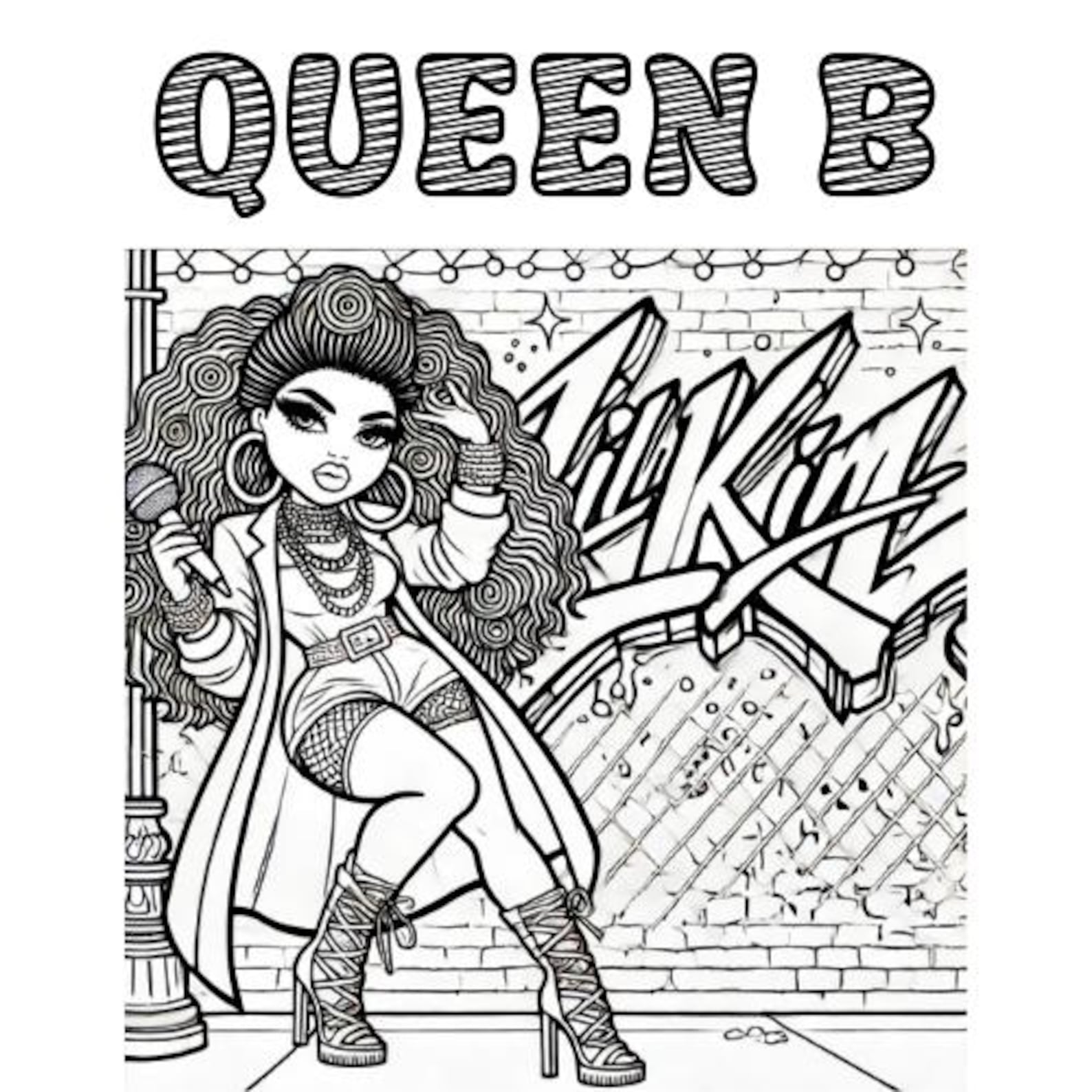 Ladies First Female Hip Hop Coloring Sheets, Female Hip Hop Rappers ...
