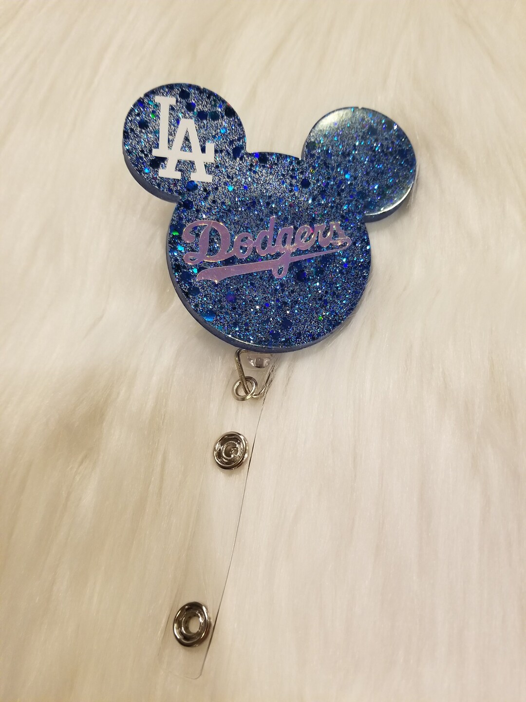 LA Dodgers Clip Badge Holder - Etsy