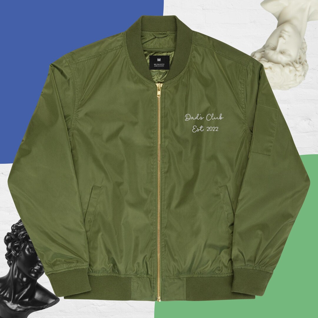 Personalized Father's Day Bomber Jacket, Army Green Men's Jacket ...