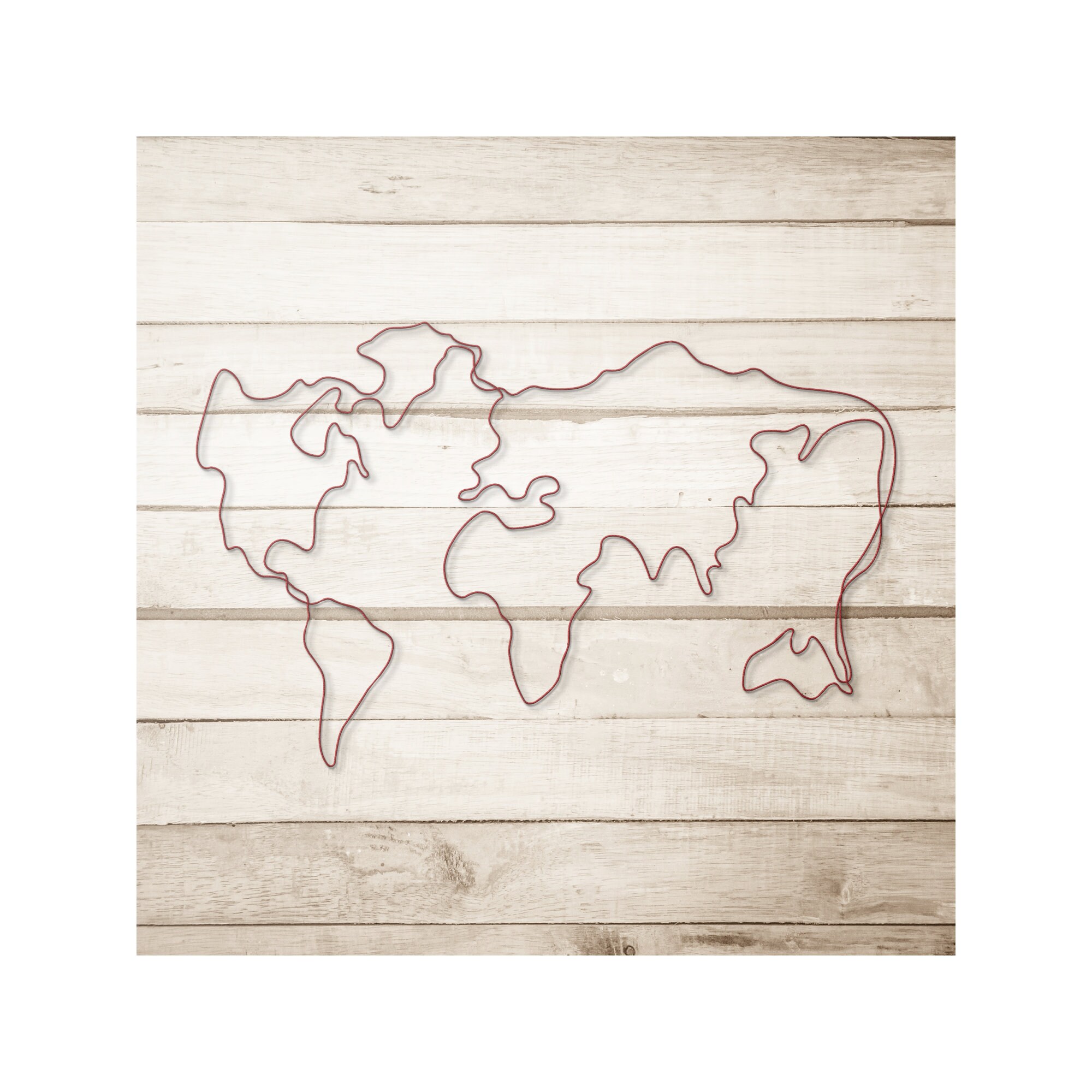 World Map Metal Sign - Etsy