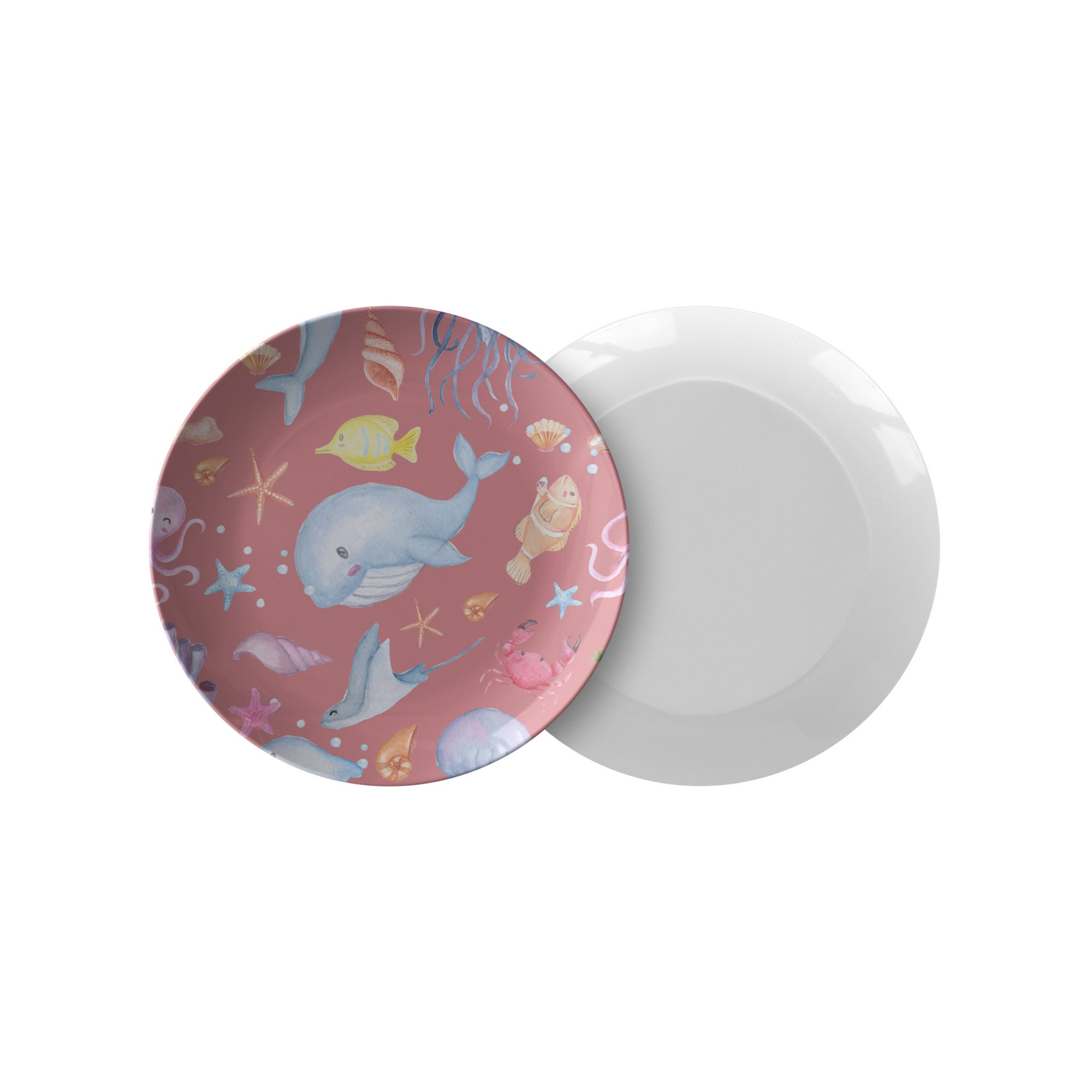 Mystical Under Sea Creatures Plate - Etsy