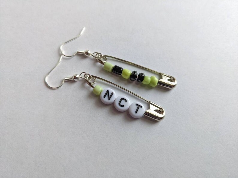 KPOP Safety Pin Earrings Bts Seventeen Blackpink Txt Exo Nct - Etsy