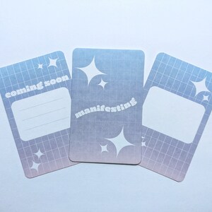 KPOP Gradient Sparkle Photocard Binder Filler Placeholder Cards (pack ...