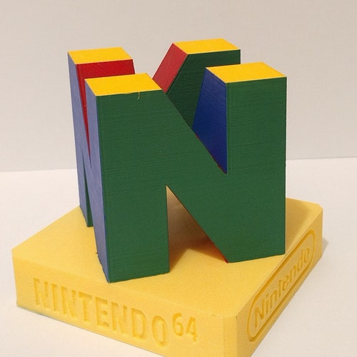 N64 Logo Color 3D Print 4x4x4 Inch Nintendo 64 - Etsy