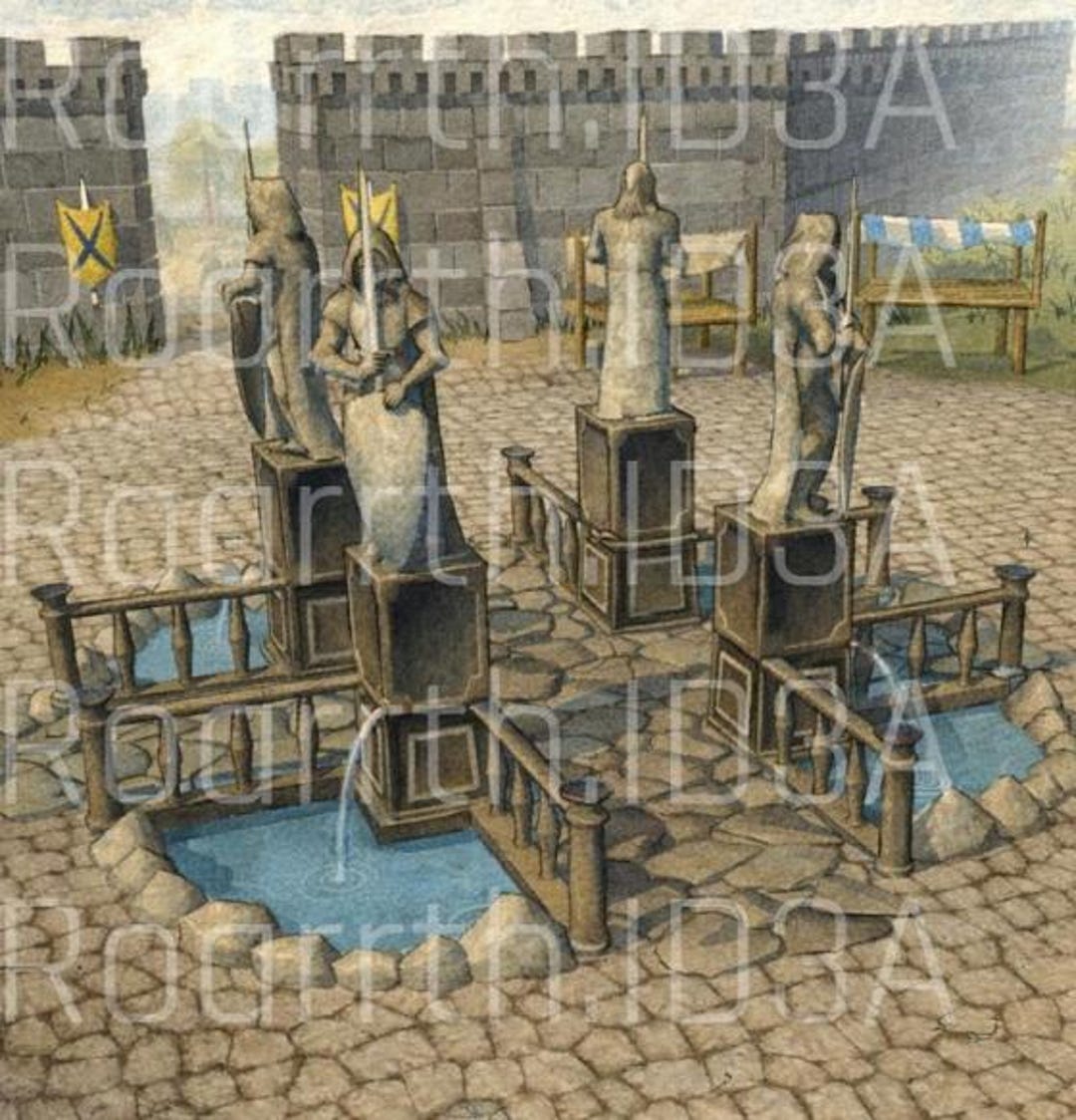 Varrock Fountain OSRS Portrait • Old School Runescape - Etsy