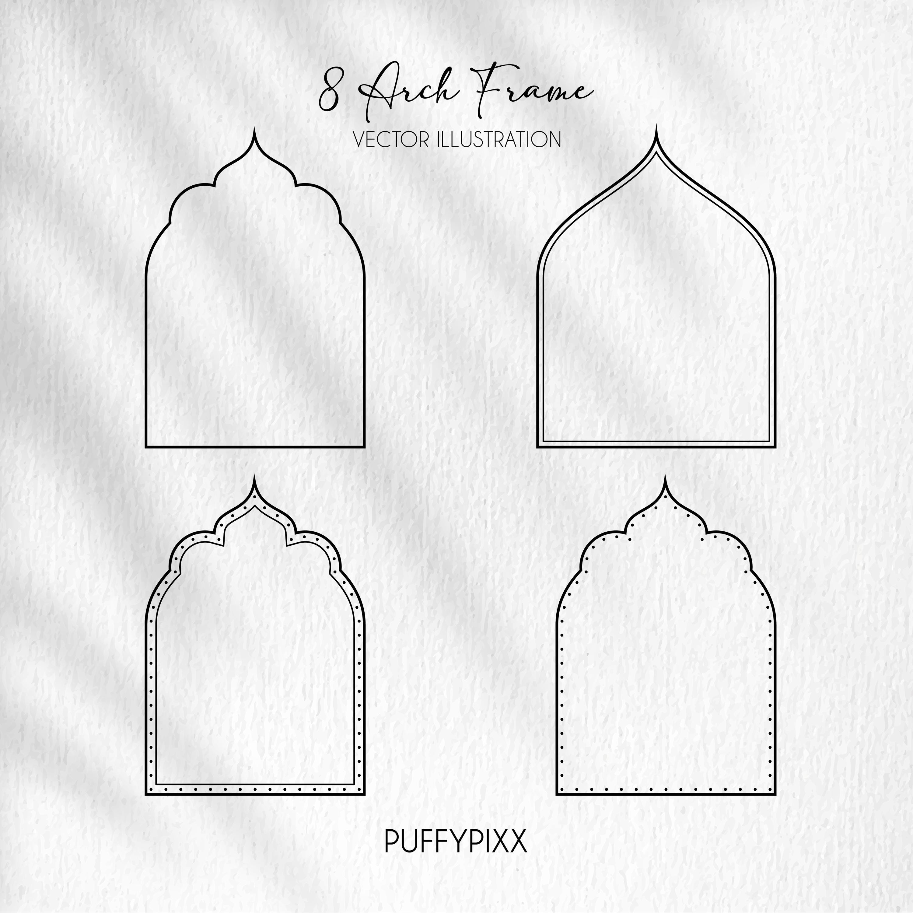 Arch SVG Frame, Arch Svg Bundle, Arch Wedding Invitation Template, Arch ...