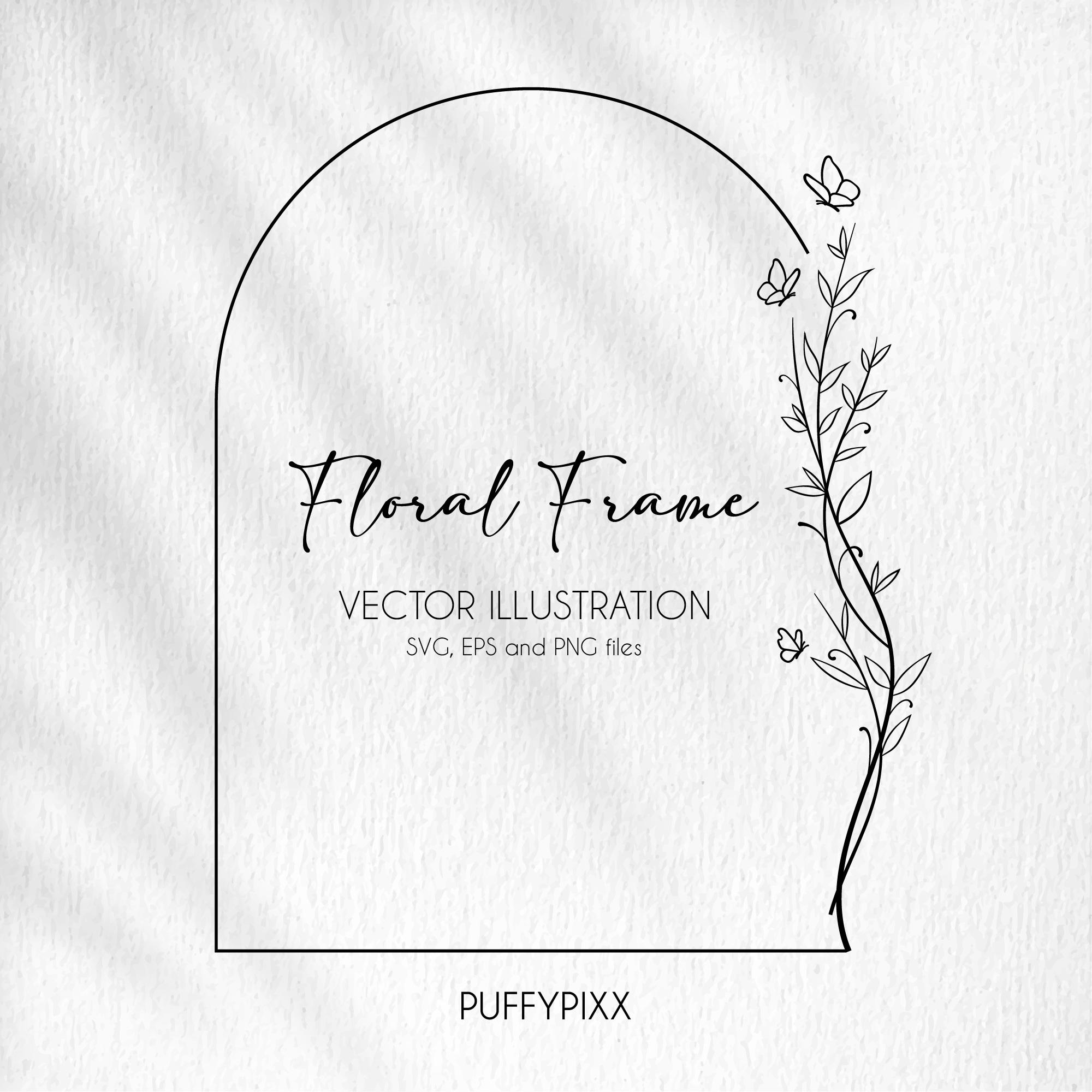 Floral Frame Svg, Floral Frame Svg, Geometric Frame Svg, Flower Svg ...