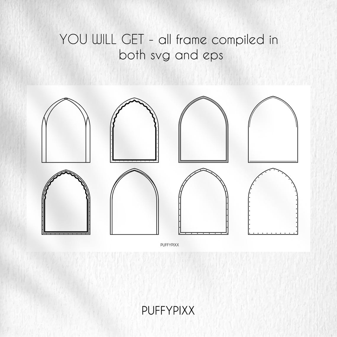 Arch SVG Frame, Arch Svg Bundle, Arch Wedding Invitation Template, Arch ...