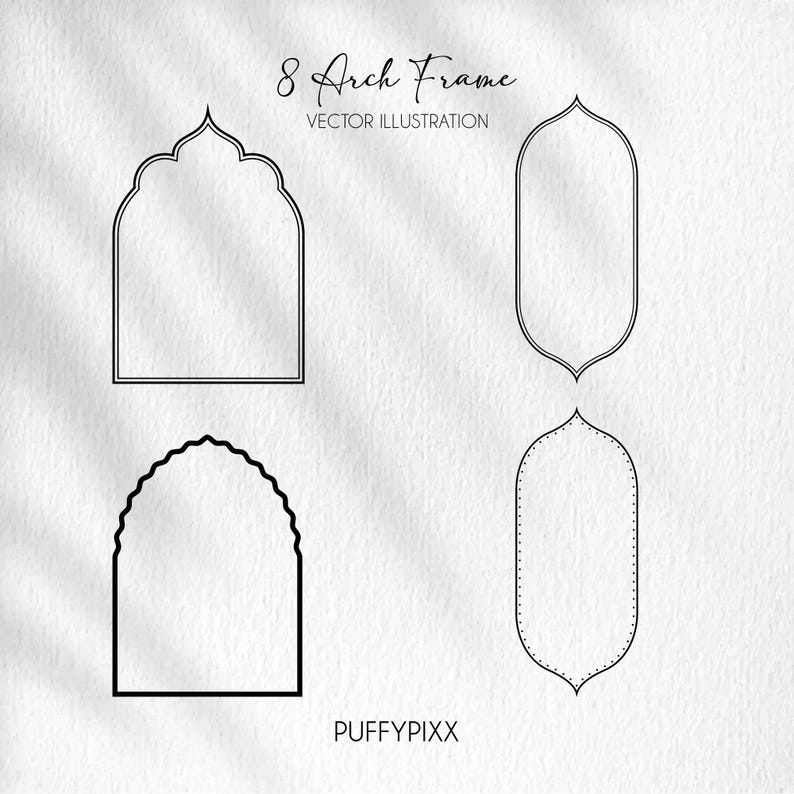 Arch SVG Frame, Arch Svg Bundle, Arch Wedding Invitation Template, Arch ...