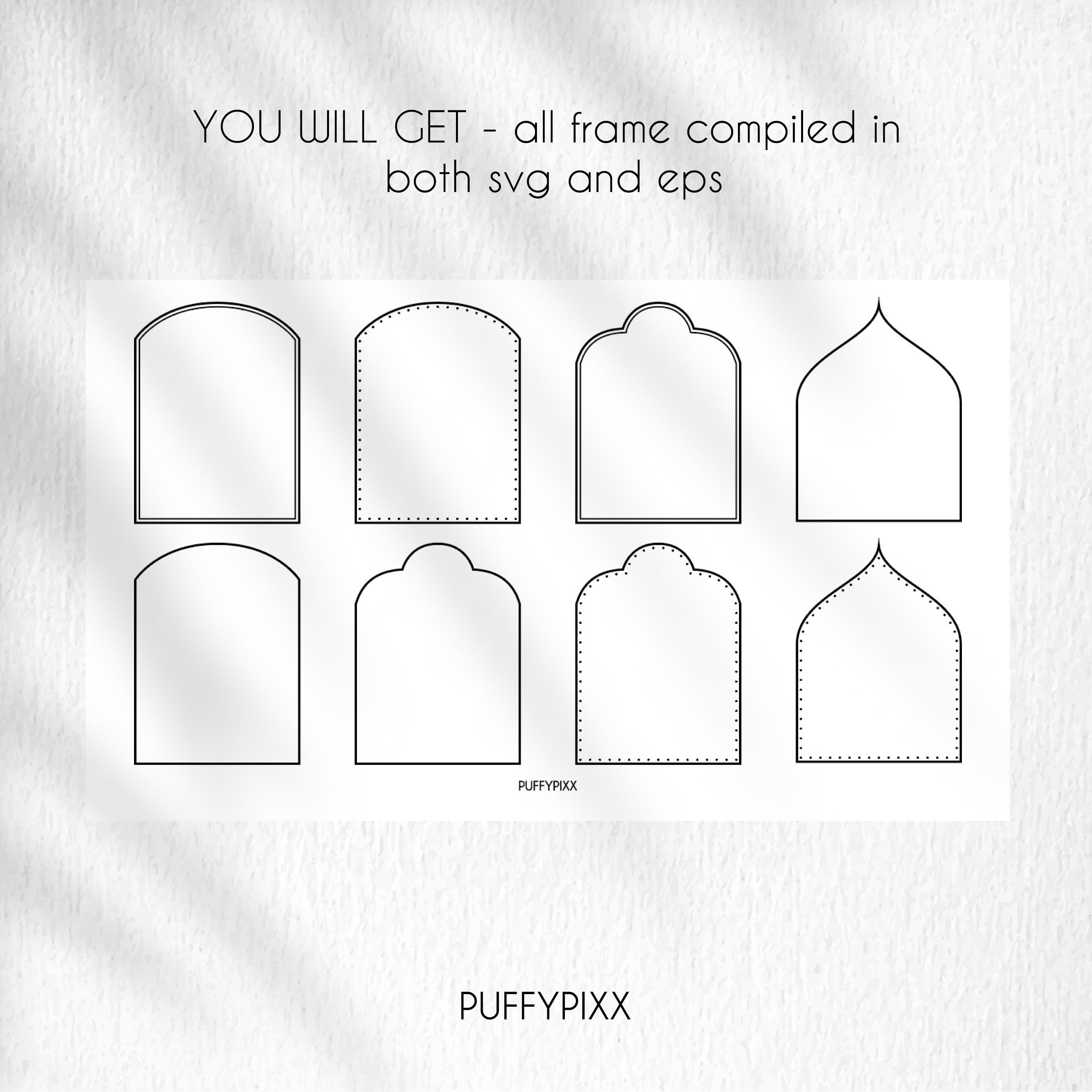 Arch SVG Frame, Arch Svg Bundle, Arch Wedding Invitation Template, Arch ...