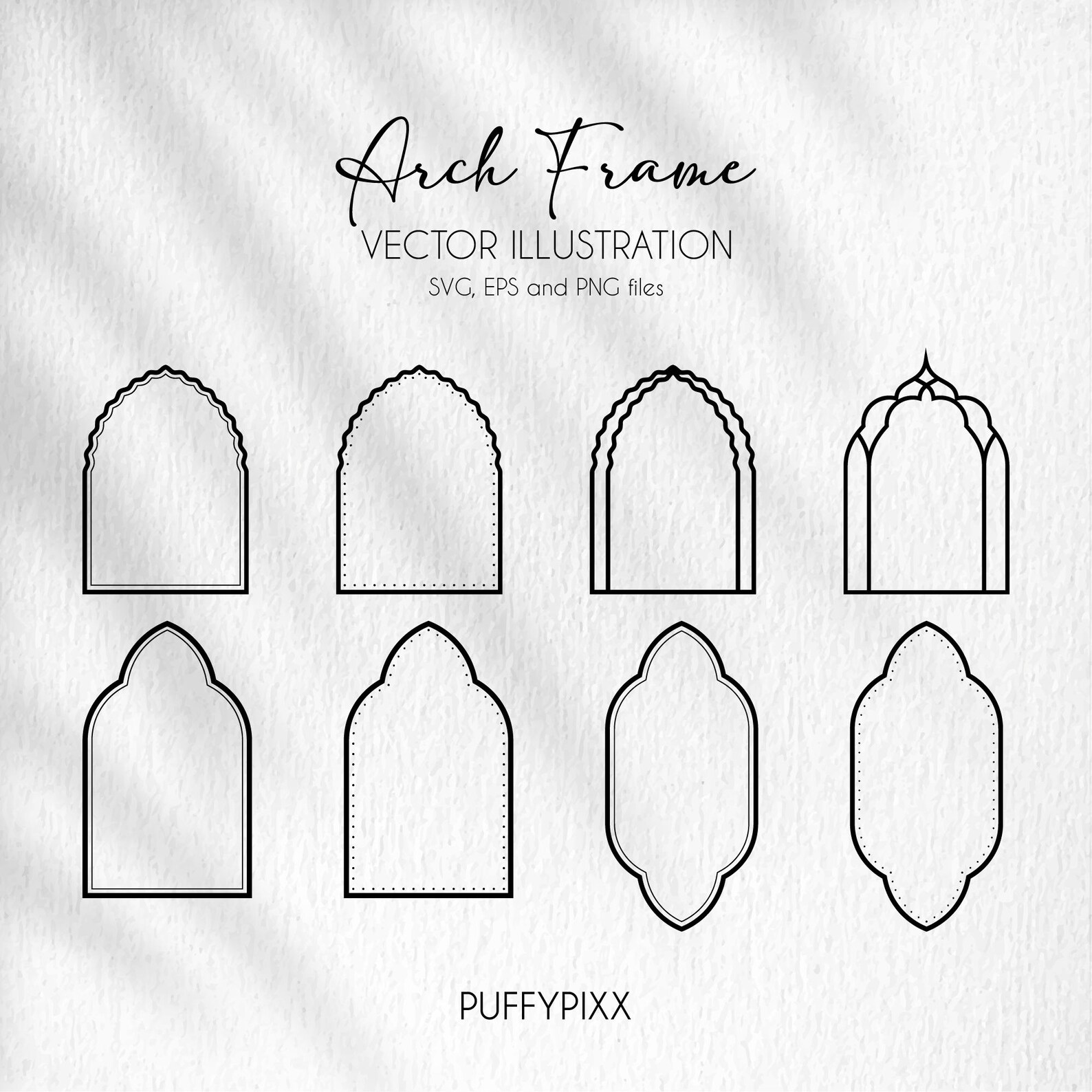 Arch SVG Frame Bundle, Arch SVG Bundle, Arch Wedding Invitation ...