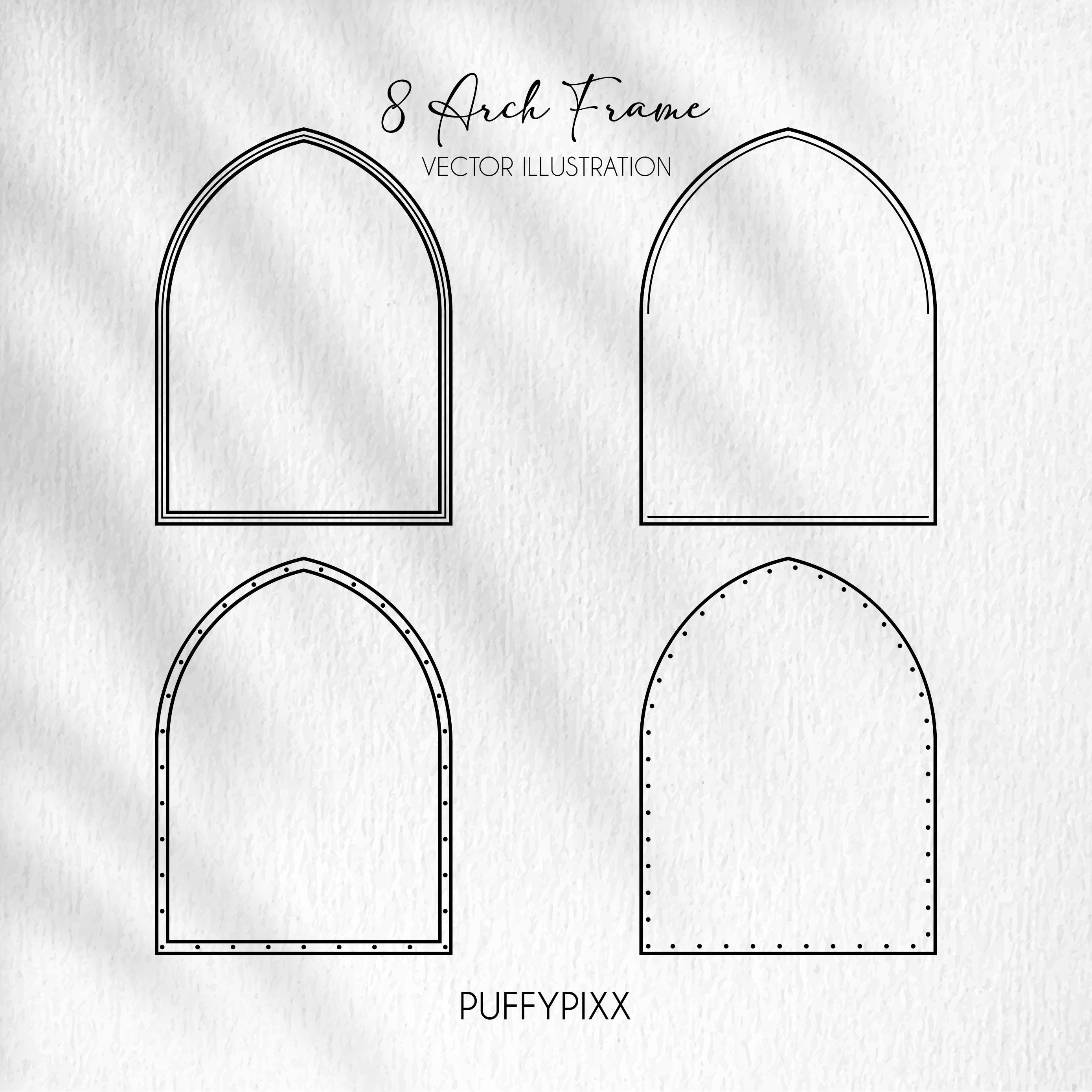 Arch SVG Frame, Arch Svg Bundle, Arch Wedding Invitation Template, Arch ...