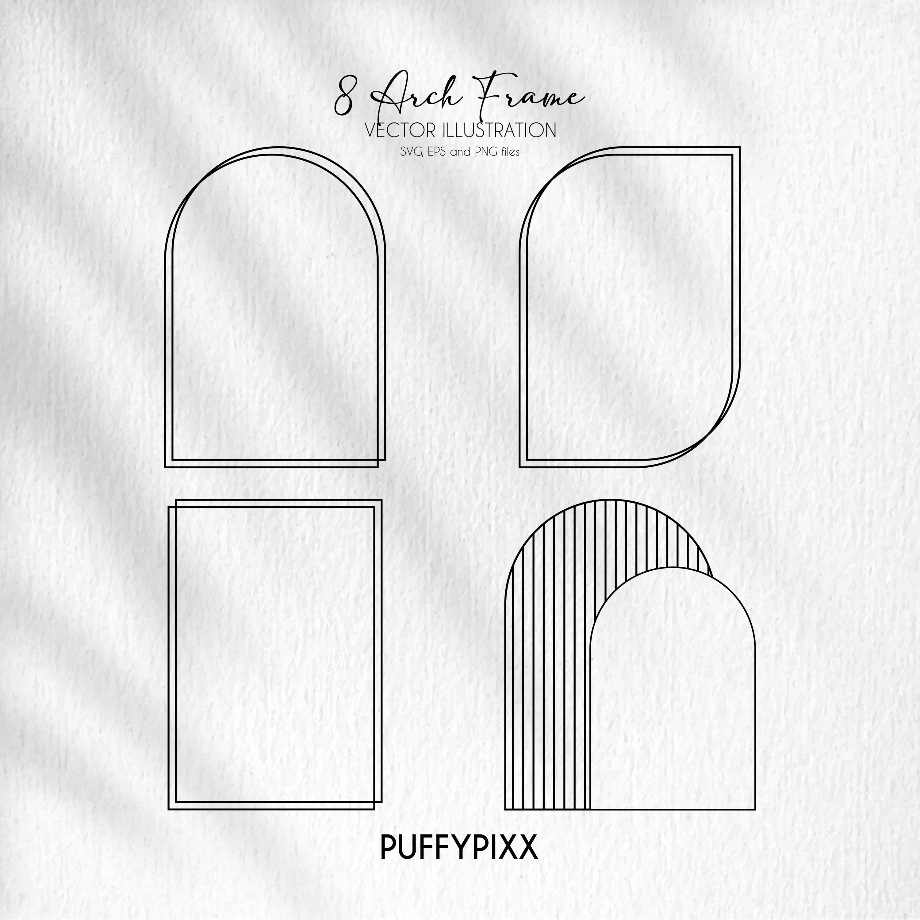 Arch SVG Frame, Arch Svg Bundle, Arch Wedding Invitation Template, Arch ...