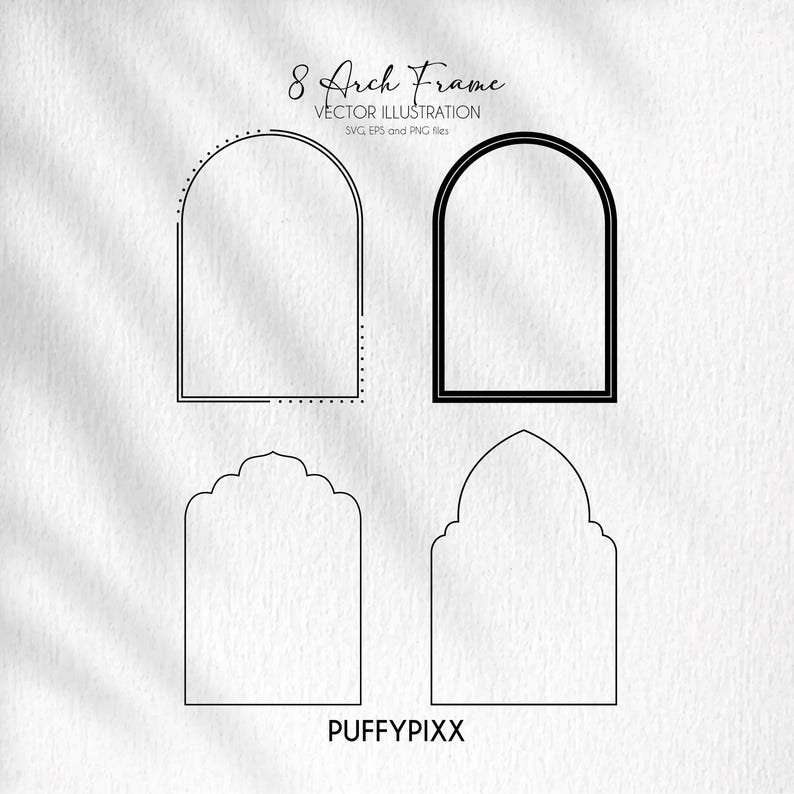 Arch SVG Frame, Arch Svg Bundle, Arch Wedding Invitation Template, Arch ...