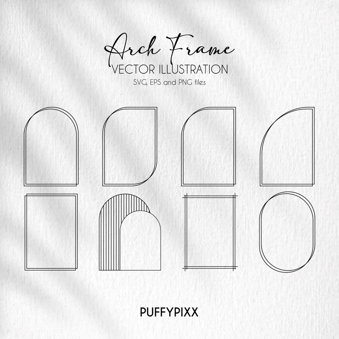 Arch SVG Frame, Arch Svg Bundle, Arch Wedding Invitation Template, Arch ...