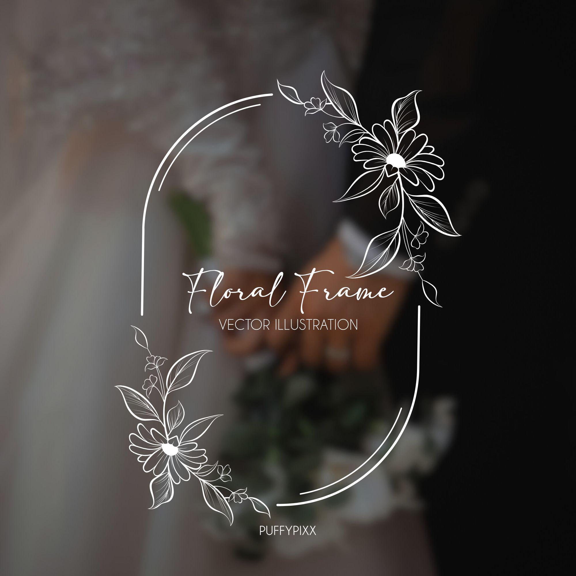 Floral Frame Svg, Spring Flower Frames Svg, Floral Geometric Frame ...