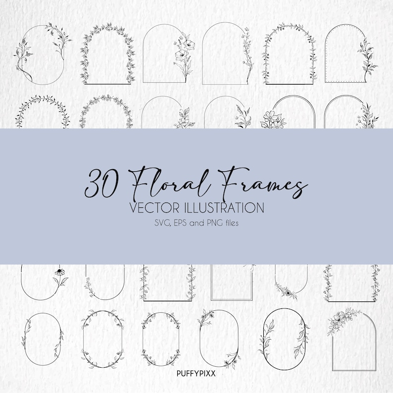 30 Arch Floral Frame Svg Bundle, Floral Wreath Svg, Wedding Floral Arch ...