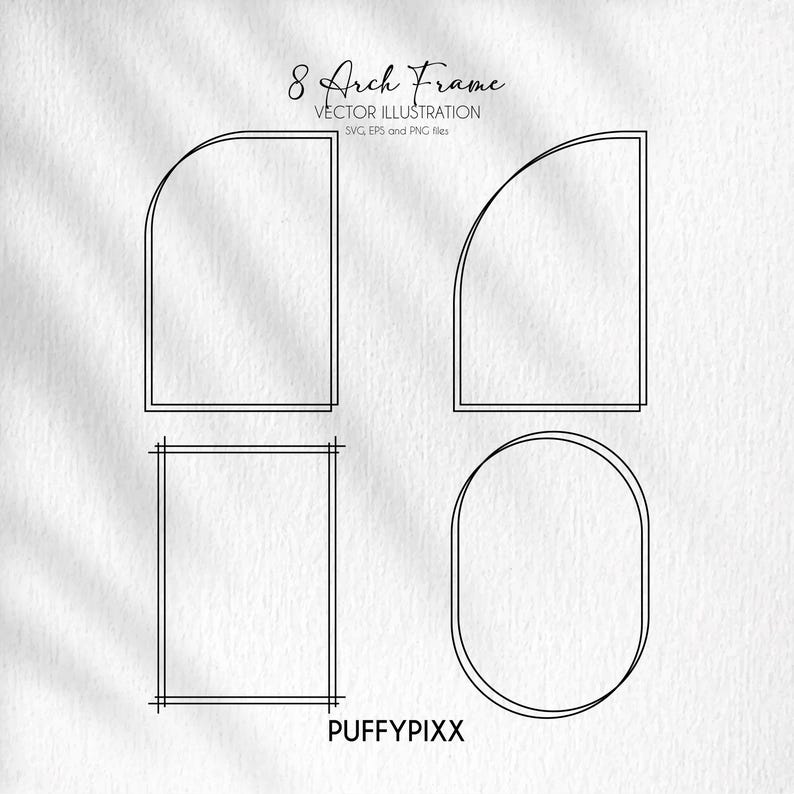 Arch SVG Frame, Arch Svg Bundle, Arch Wedding Invitation Template, Arch ...