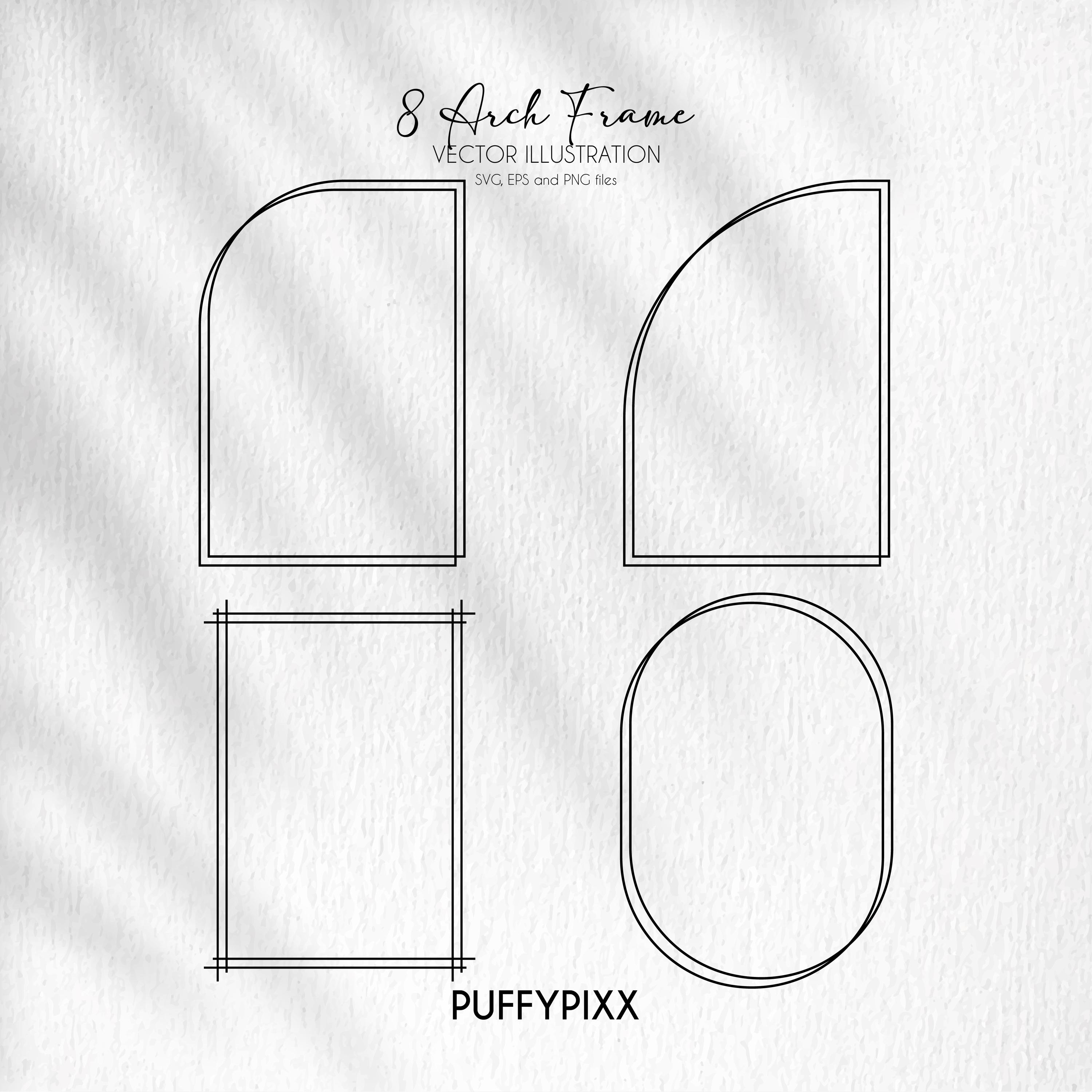 Arch SVG Frame, Arch Svg Bundle, Arch Wedding Invitation Template, Arch ...