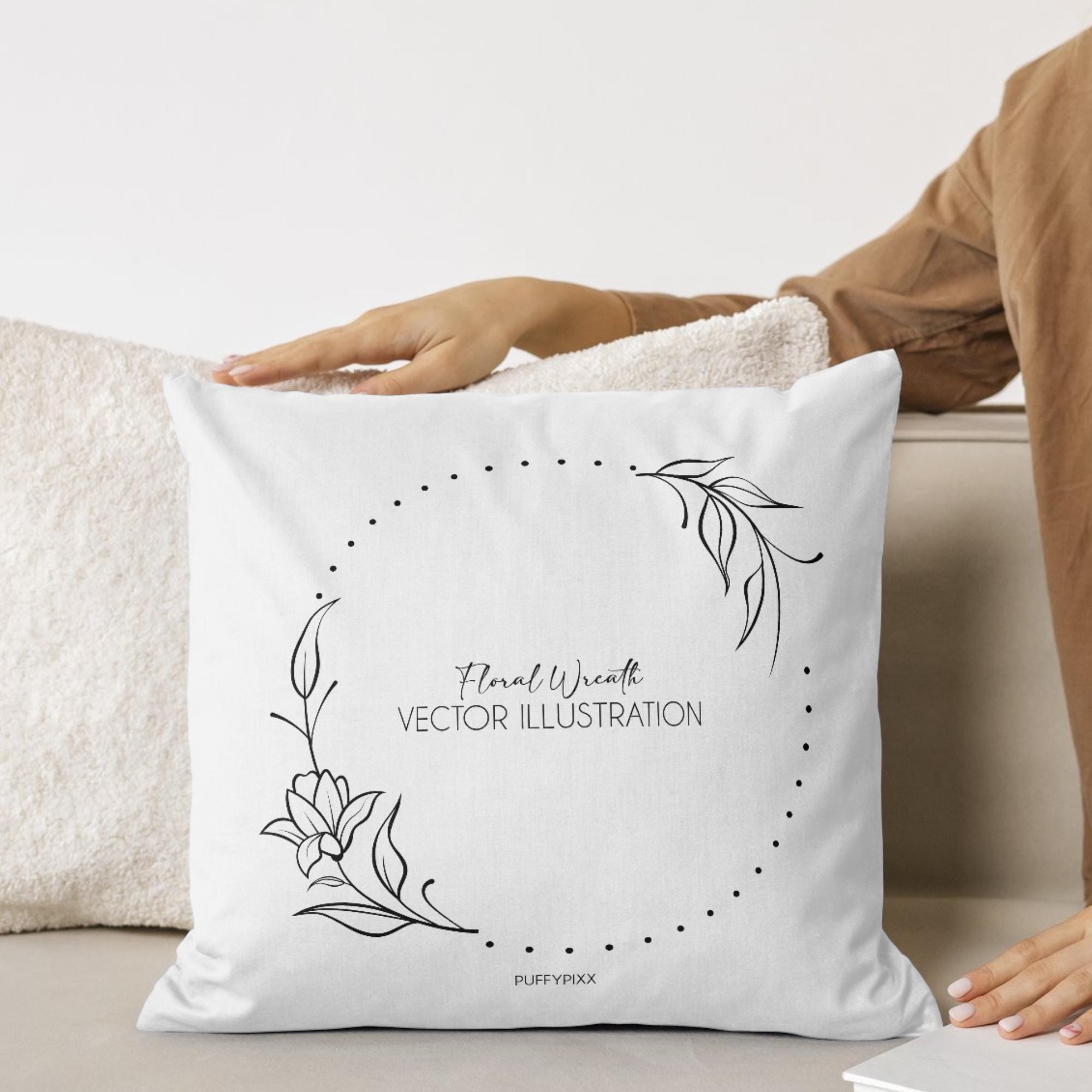 Premium Floral Wreath Svg, Svg Files for Cricut, Monogram Svg, Wedding ...