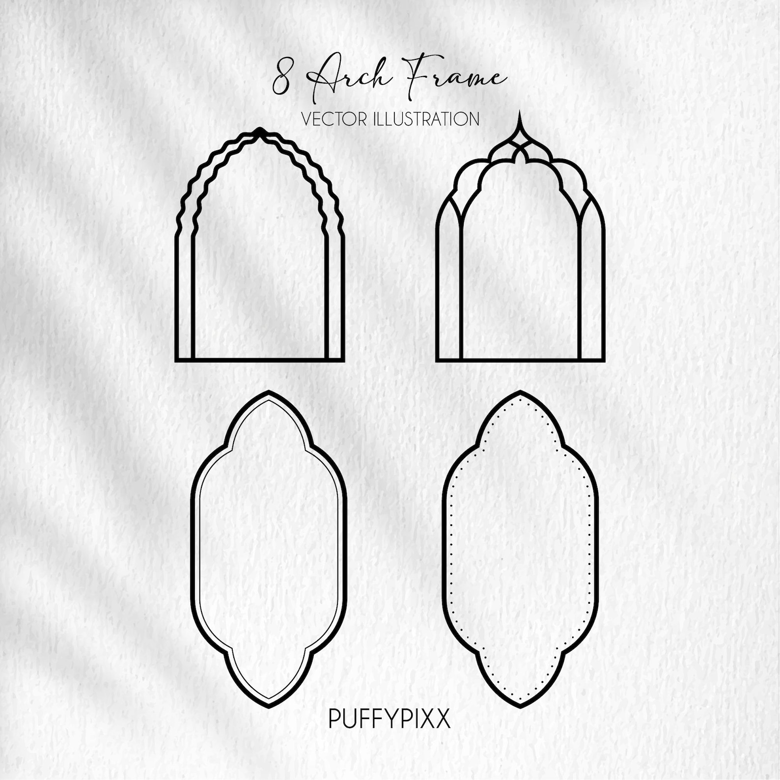 Arch SVG Frame Bundle, Arch SVG Bundle, Arch Wedding Invitation ...