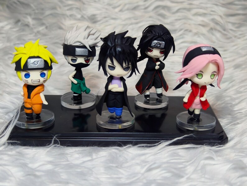 Set Naruto Mini Handmade Clay Figure - Etsy