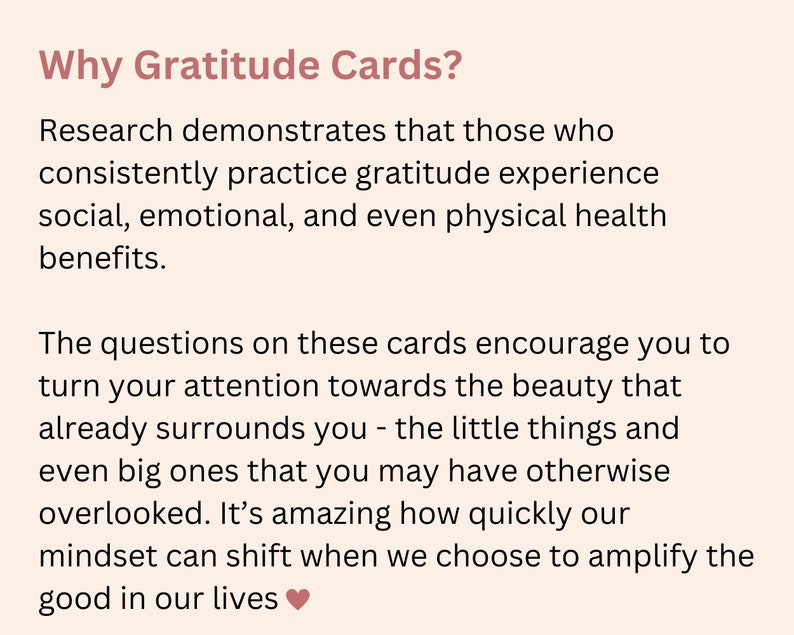 Gratitude Card Deck, Daily Mindfulness Cards, Boho Self Care Cards ...