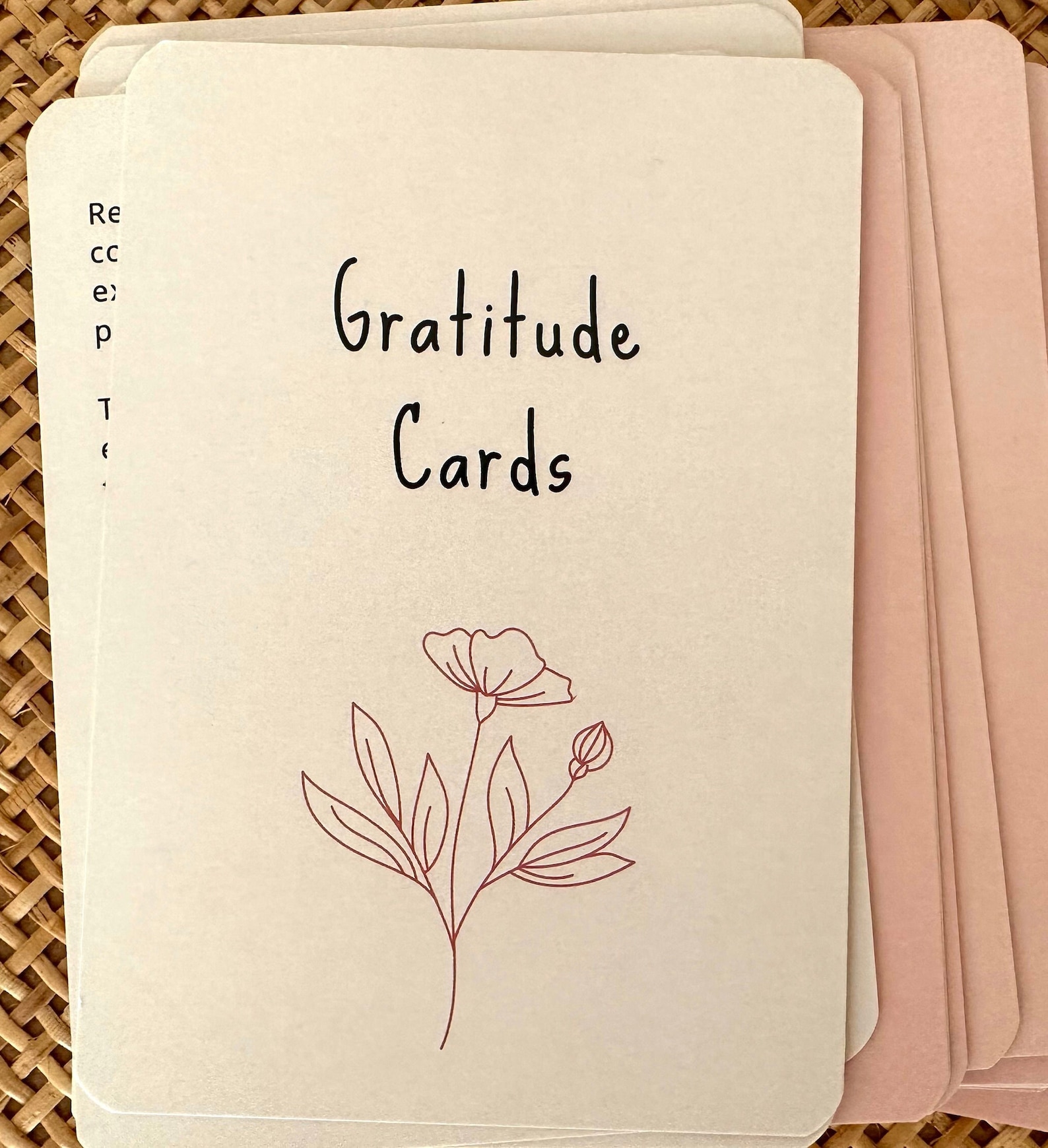 Gratitude Card Deck, Daily Mindfulness Cards, Boho Self Care Cards ...