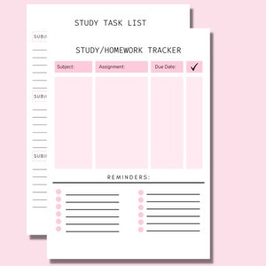 Weekly Study Tracker, Study Tracker, Pomodoro Planner, Study Planner ...