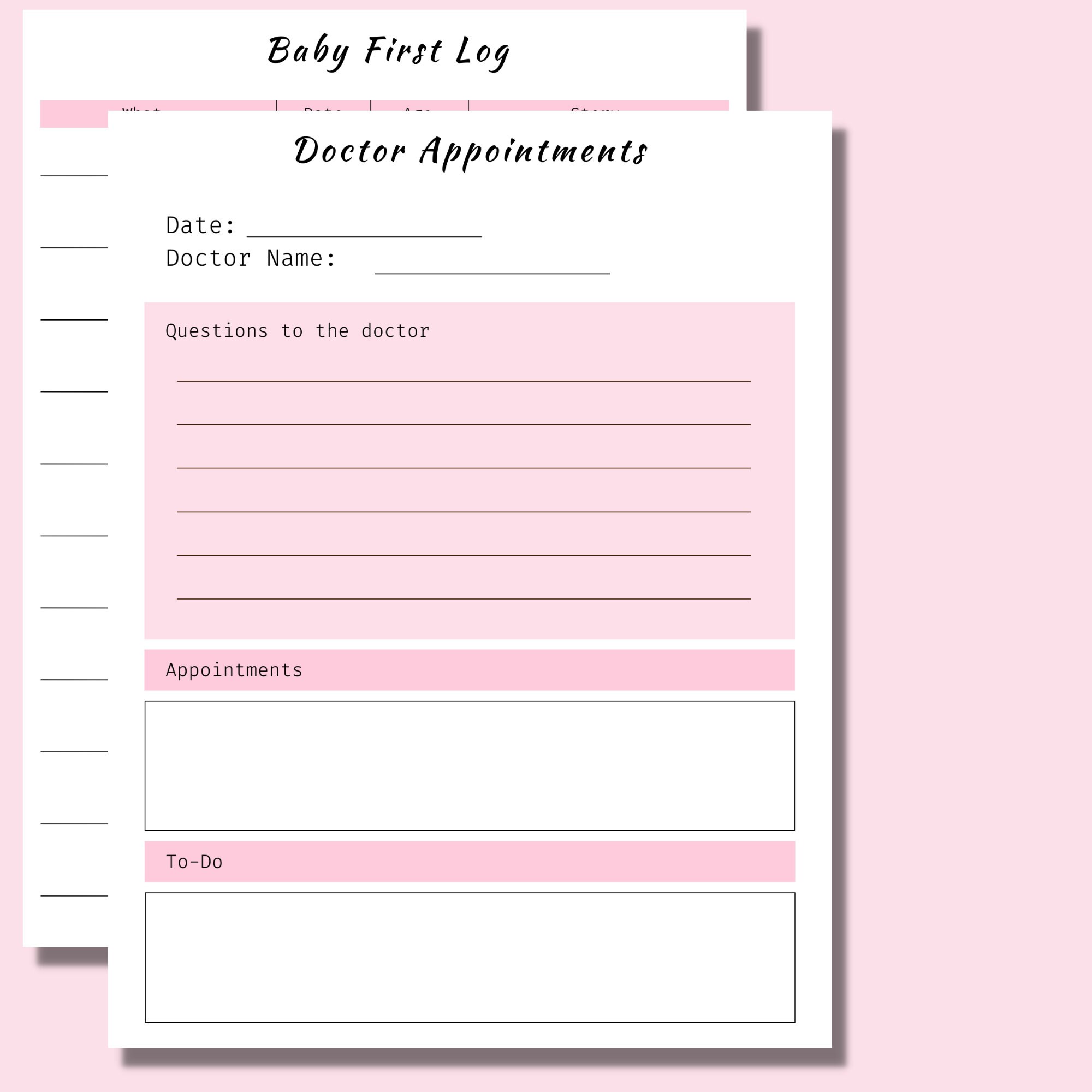 Baby Planner, Printable Feed Digital, Download Baby Book Memories ...