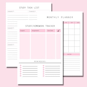 Weekly Study Tracker, Study Tracker, Pomodoro Planner, Study Planner ...