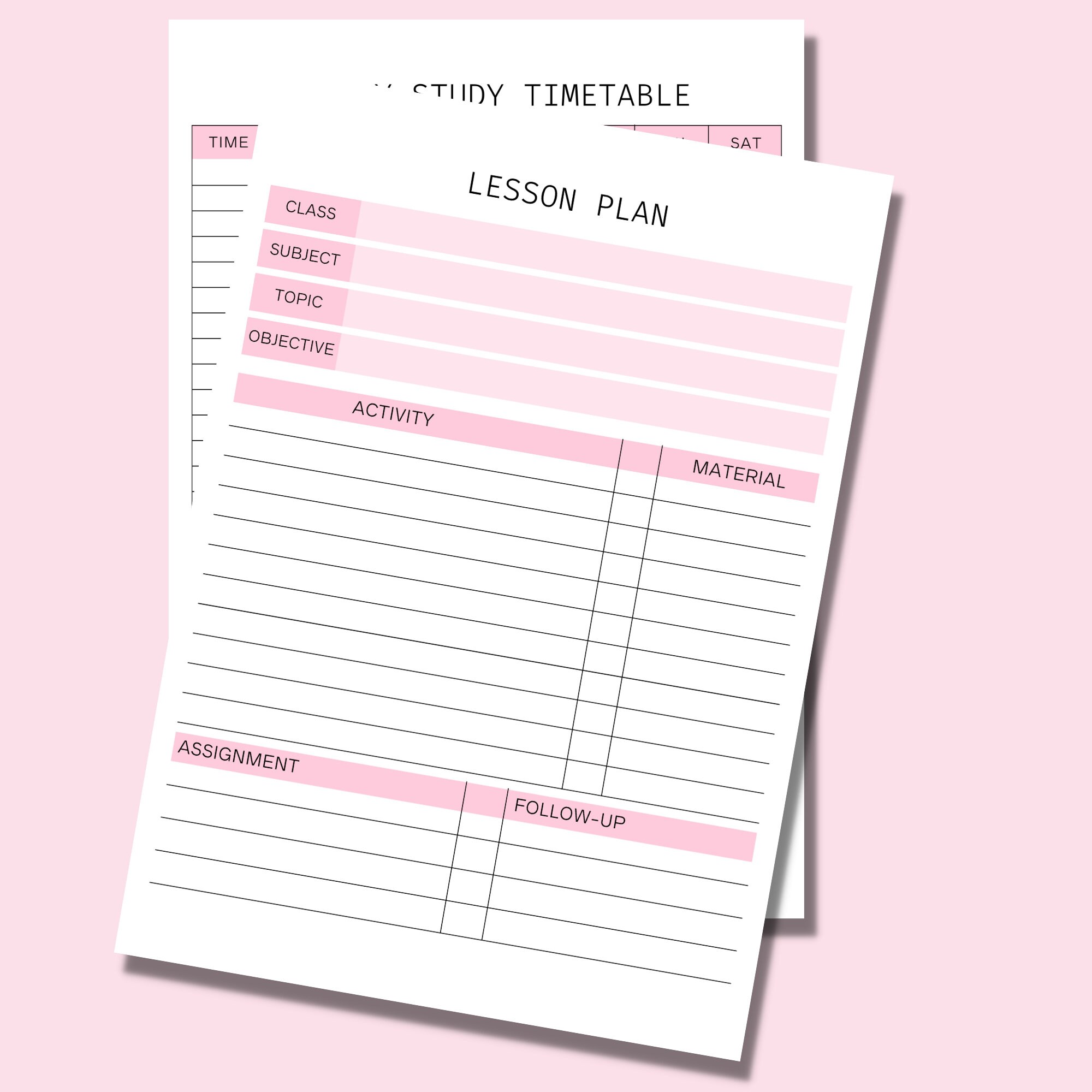 Weekly Study Tracker, Study Tracker, Pomodoro Planner, Study Planner ...