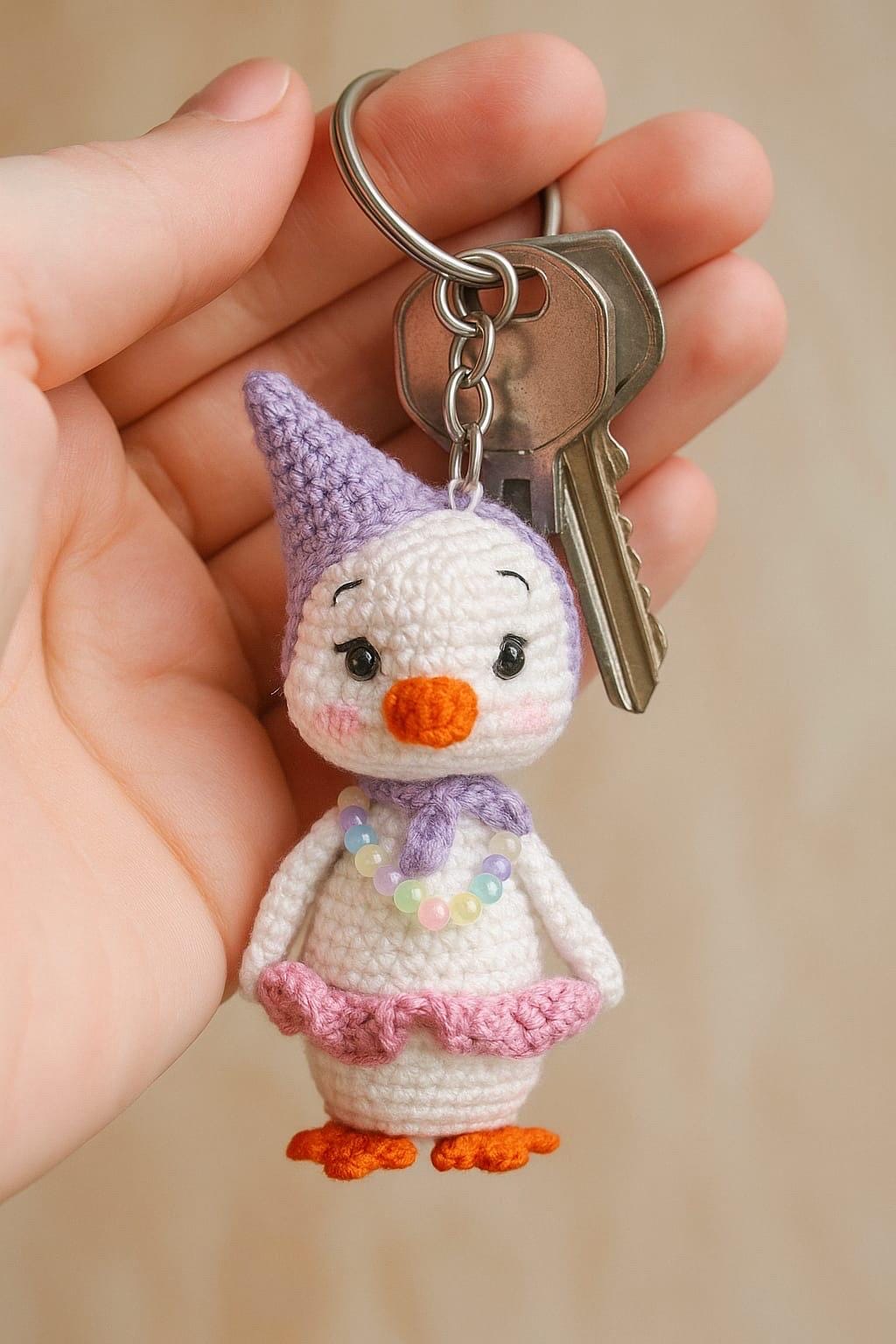 Amigurumi Goose Charm Crochet Pattern - Mini Keychain - English PDF ...
