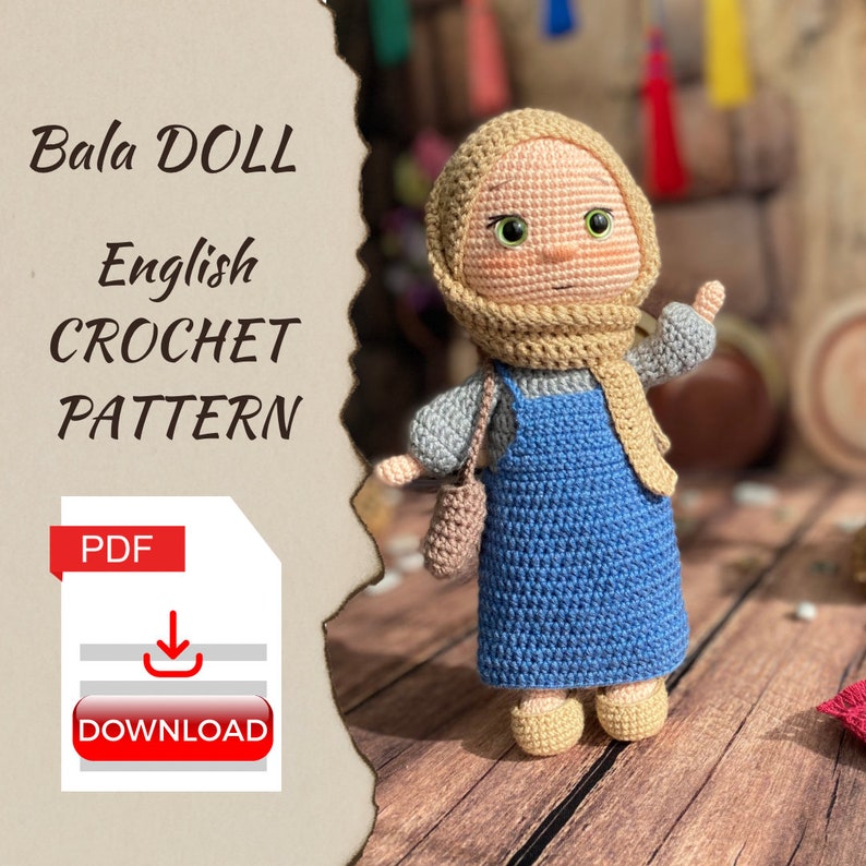 Hijab Doll Crochet Pattern BALA Doll Amigurumi PDF English - Etsy