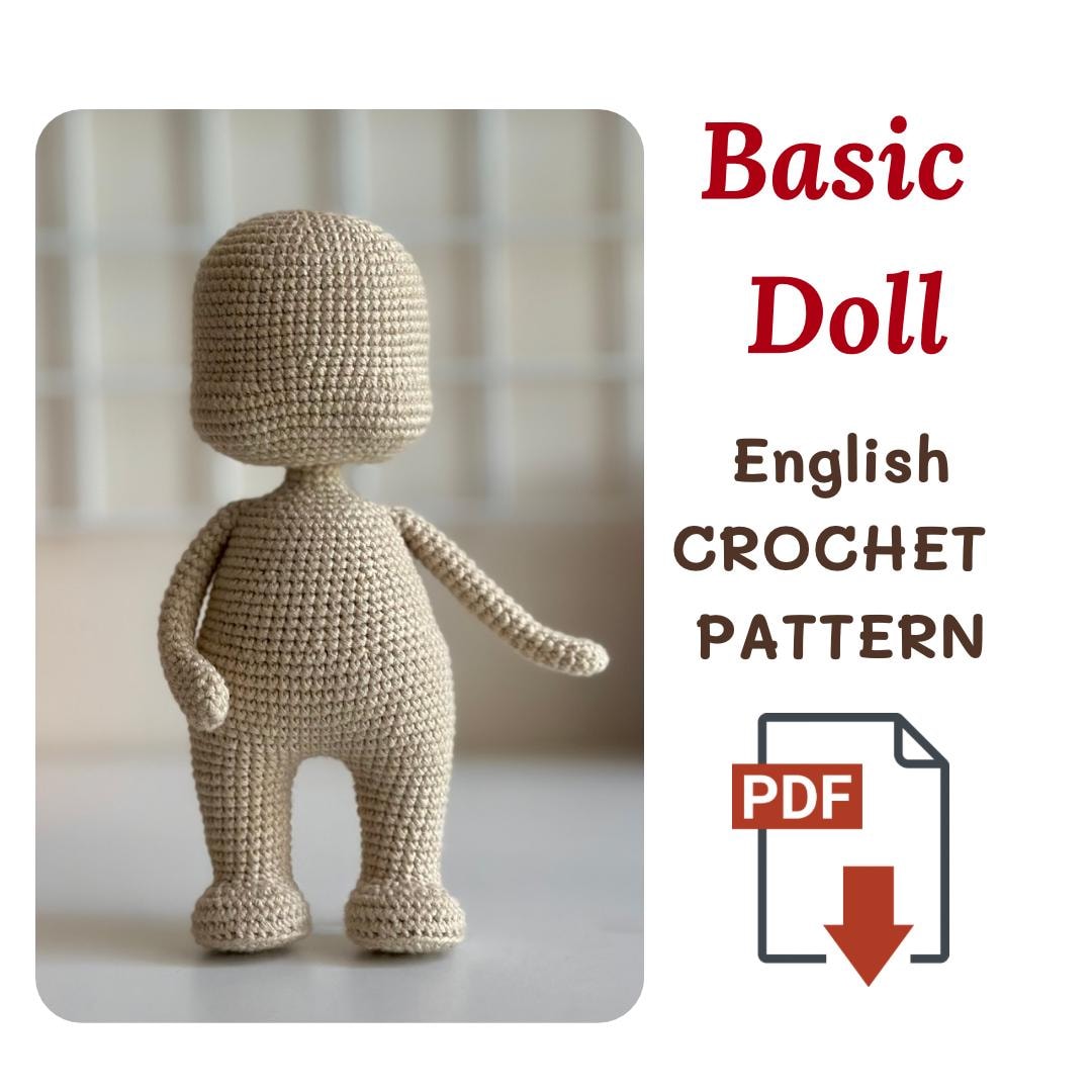Amigurumi Body Base Pattern | Crochet Doll Form | Create Your Own ...