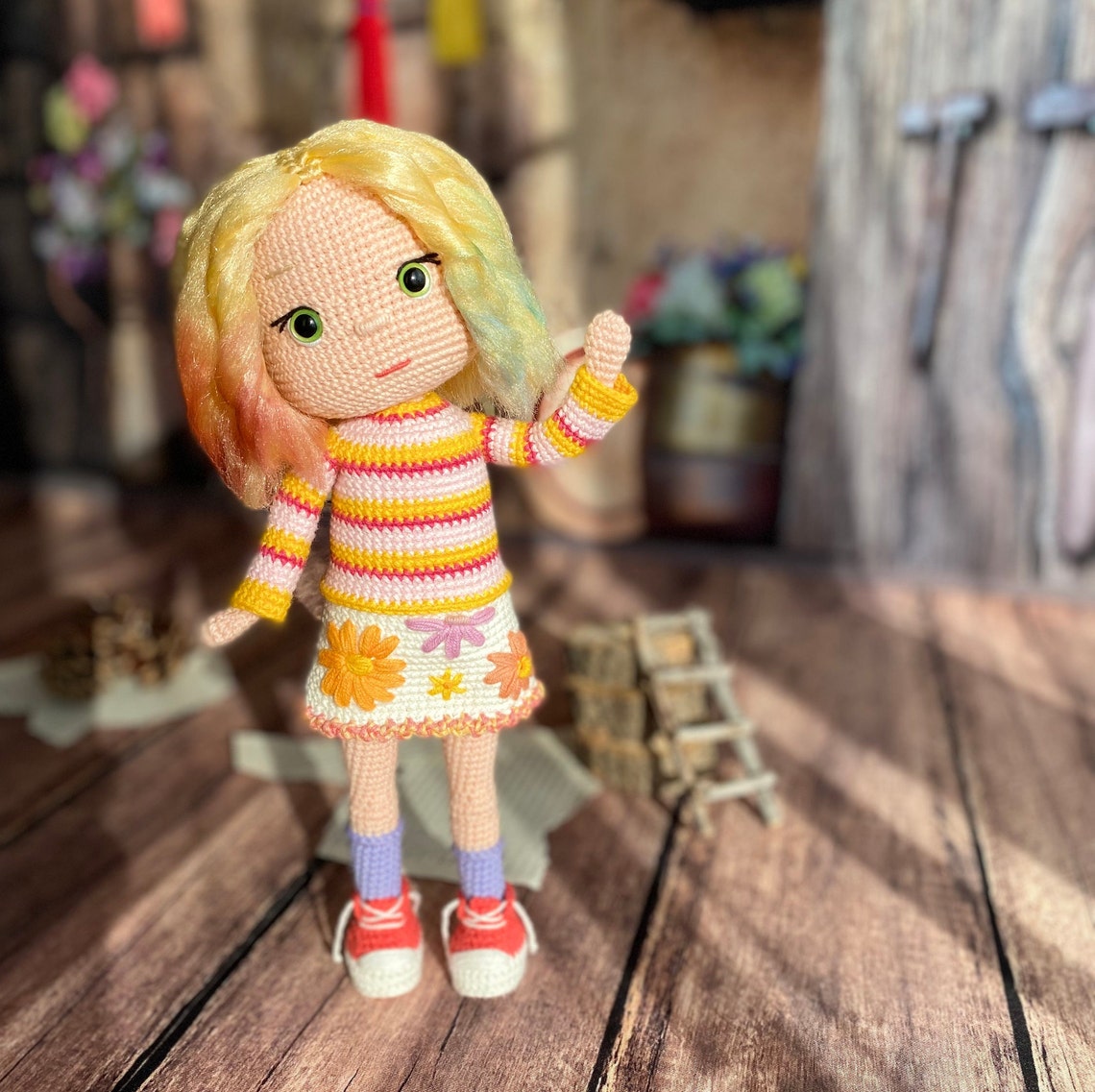 Crochet Pattern Enid Doll Amigurumi PDF English, Wednesday Doll, Doll ...