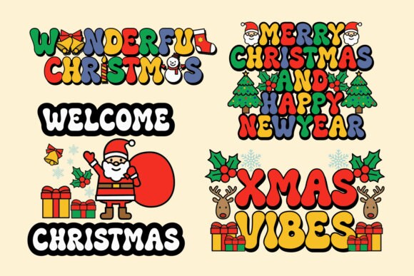 Playful Christmas Font |stylish Retro Font | Festive Typeface for ...