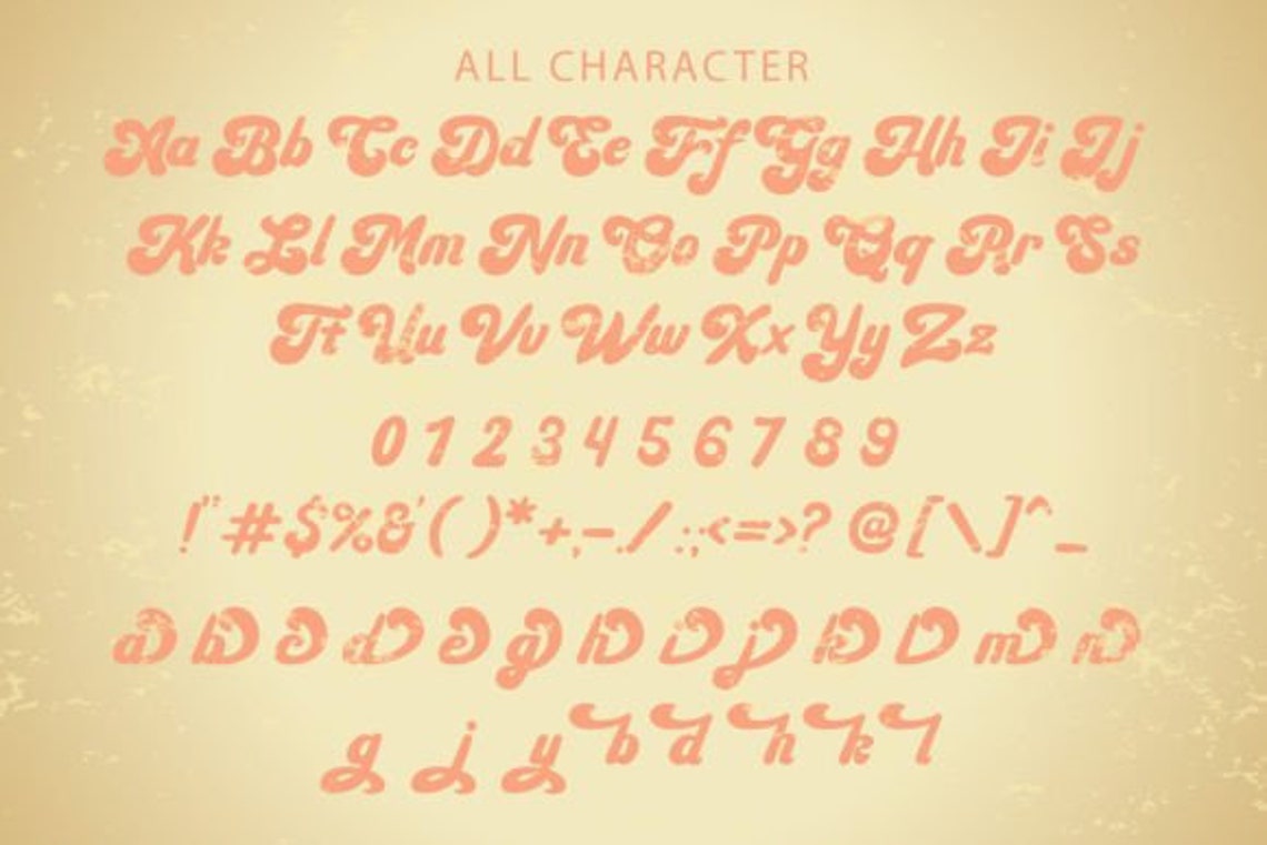 Chunky Retro Groovy Font | Retro Serif Font | Decorative Retro Font ...