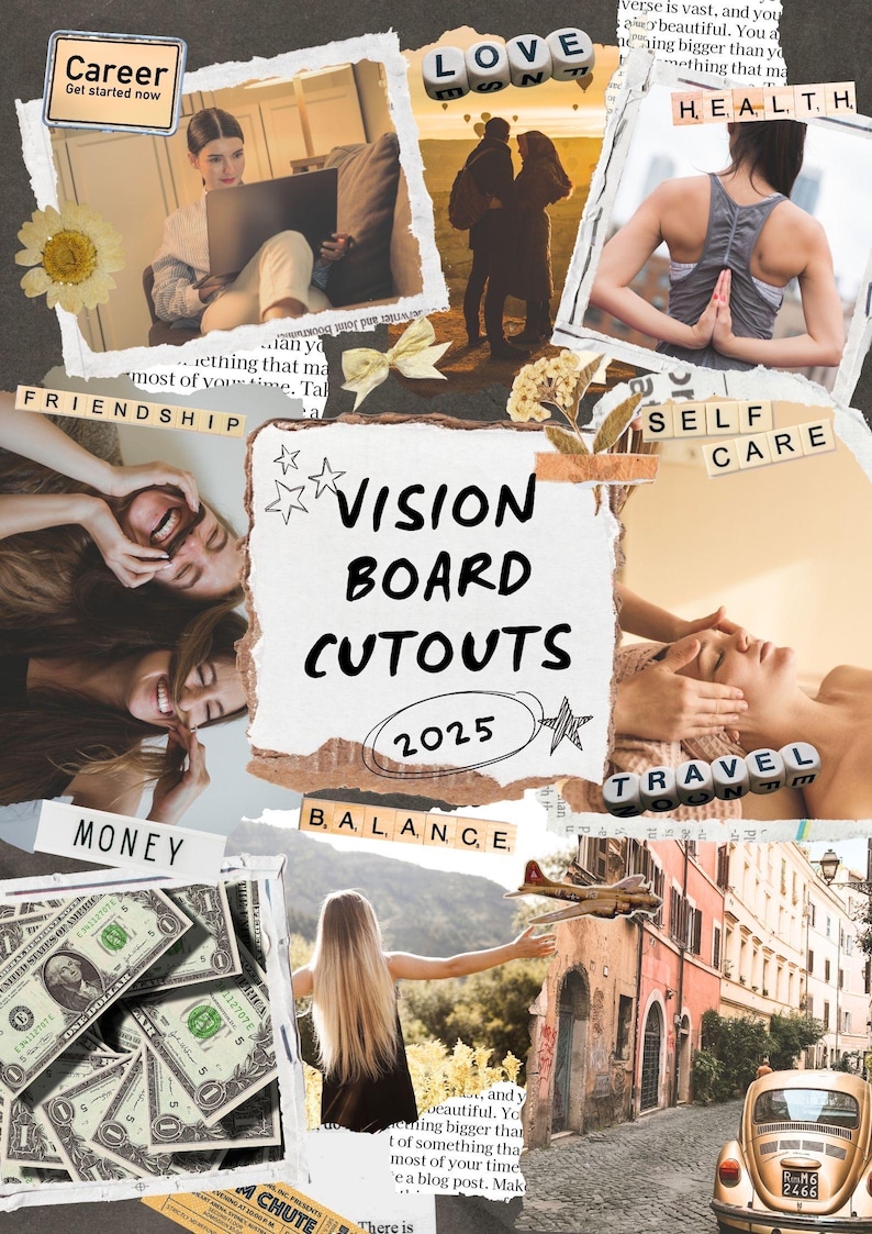 Vision Board 2025 Clip Art, Vision Board Art, Vision Board Images - Etsy