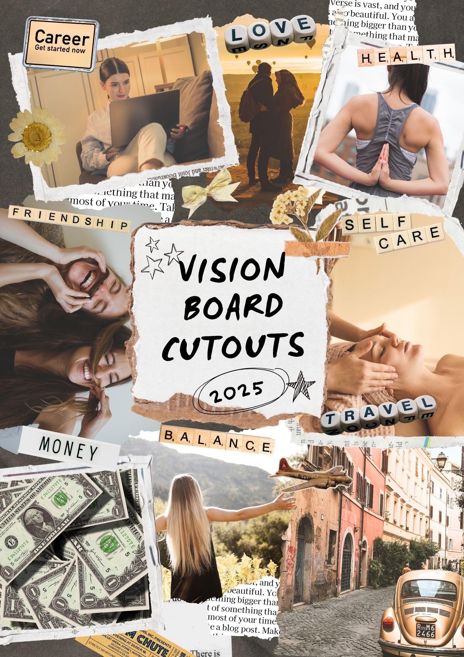 Vision Board 2025 Clip Art, Vision Board Art, Vision Board Images - Etsy