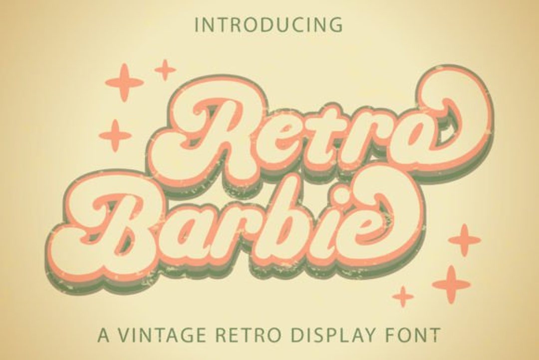 Chunky Retro Groovy Font | Retro Serif Font | Decorative Retro Font ...