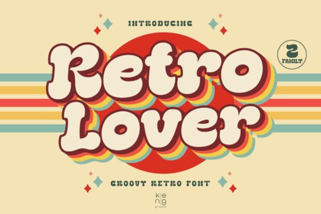 Retro Alphabet Font | Vintage Font | Retro Serif Font | 70s Font | Old ...