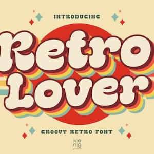 Retro Alphabet Font | Vintage Font | Retro Serif Font | 70s Font | Old ...