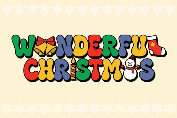 Playful Christmas Font |stylish Retro Font | Festive Typeface for ...
