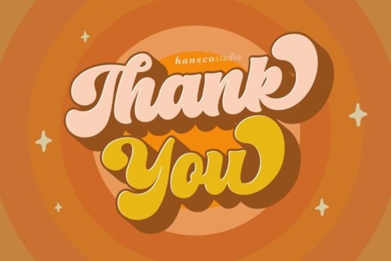 Chunky Retro Groovy Font, Retro Serif Font, Fonts Procreate, Fonts ...