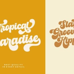 Chunky Retro Groovy Font, Retro Serif Font, Fonts Procreate, Fonts Cricut, Retro 70s Font, Fonts ...