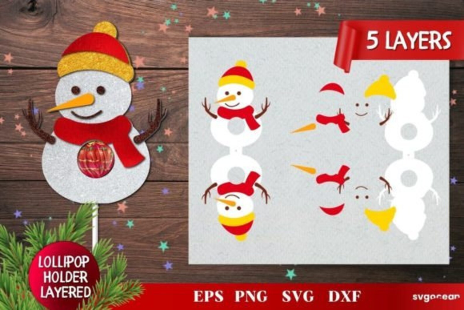 Holiday Lollipop Holder Bundle SVG, Christmas Lollipop, Lollipop Holder ...