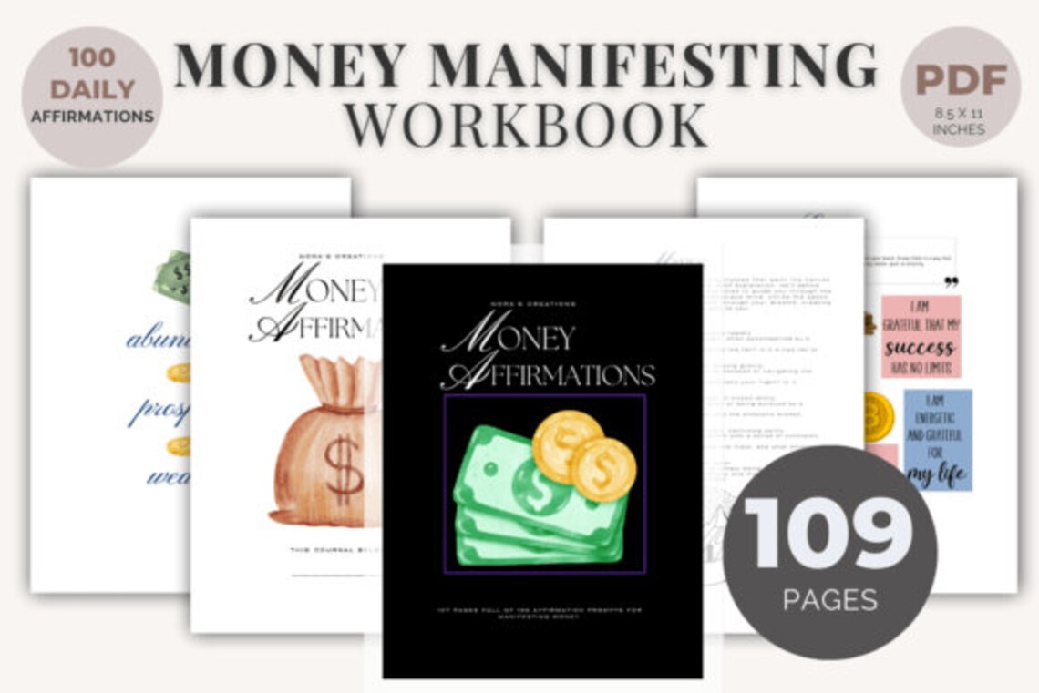 Money Mindset Workbook, Mindset Workbook, Money Affirmations, Mindset ...